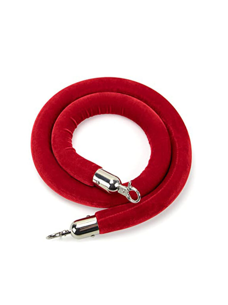 6 ft Red Velvet Rope - Anar Party Rentals